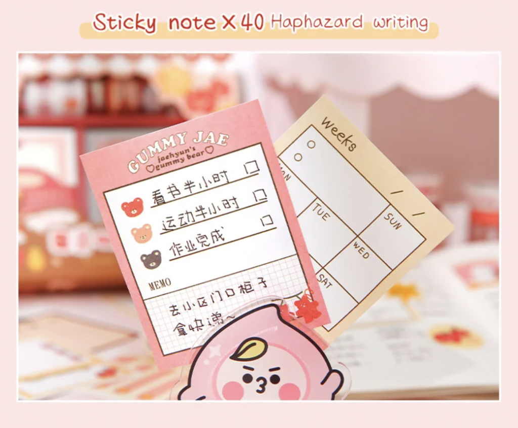 Set Stickers + cintas + post it - Tienda Yiwu